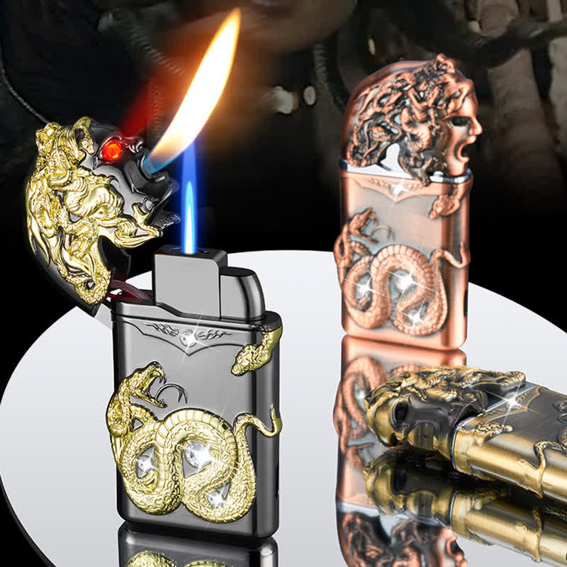 Fancy Snake Rhinestone Inlaid Refillable Butane Lighter – uk.floraltrip