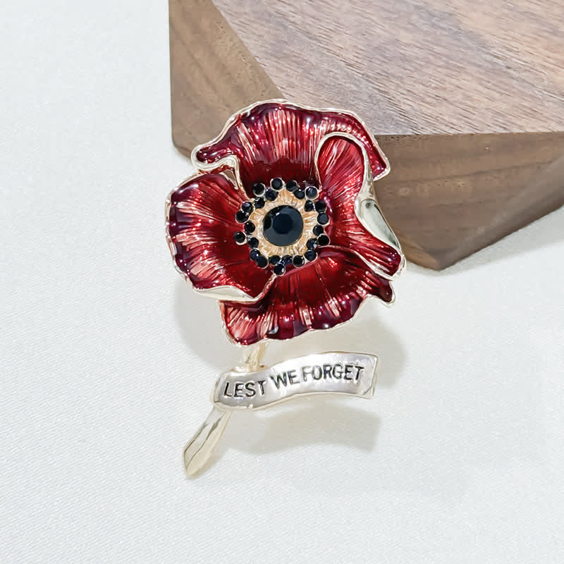 Red Poppy Remembrance Day Lest We Forget Brooch – uk.floraltrip