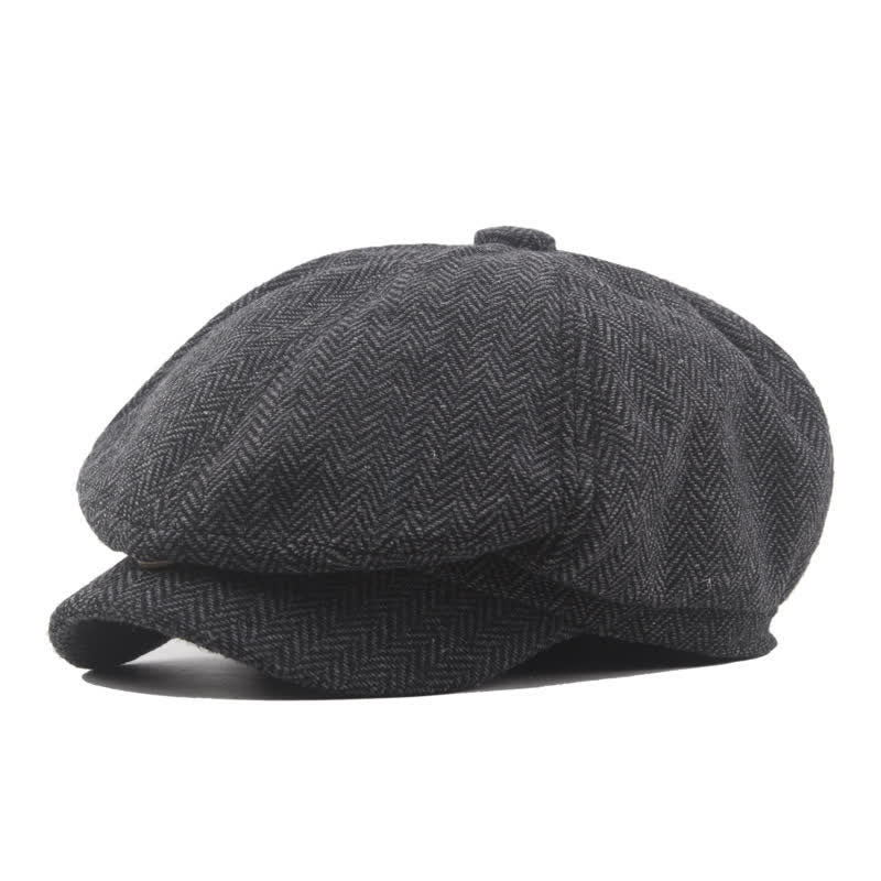 Middle-Aged Herringbone Classic Octagonal Beret Hat – uk.floraltrip