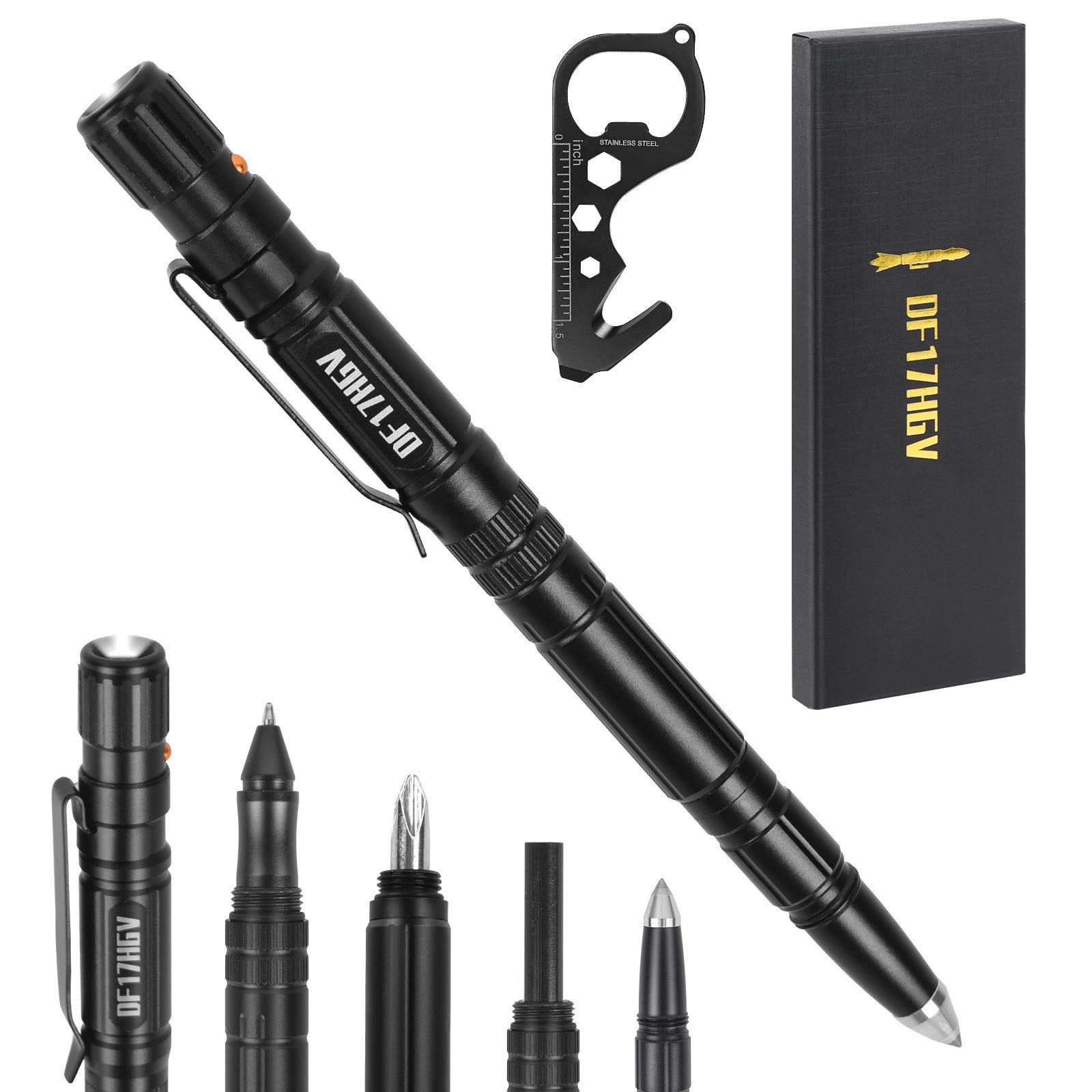 Multi-Functional Lighting Writing Survival EDC Tactical Pen – uk.floraltrip
